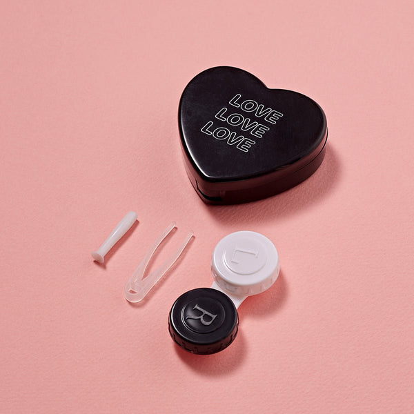 Heart Contacts Case Black – eotd